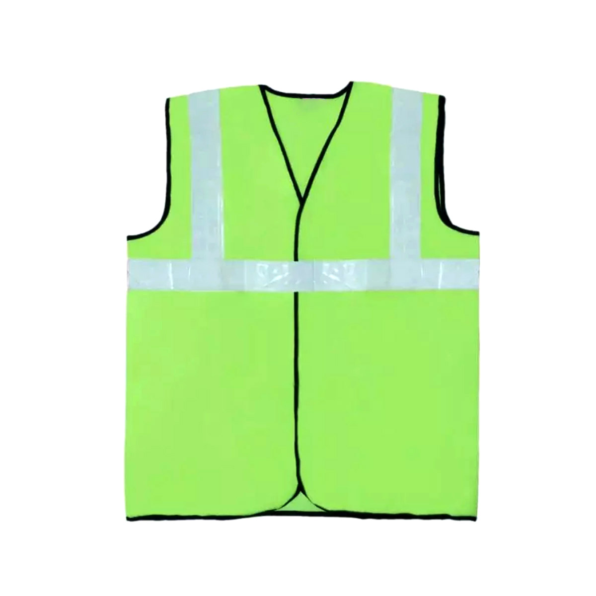 Reflective Safety Jacket - Green Polyester with 2" PVC Reflective Tape ...